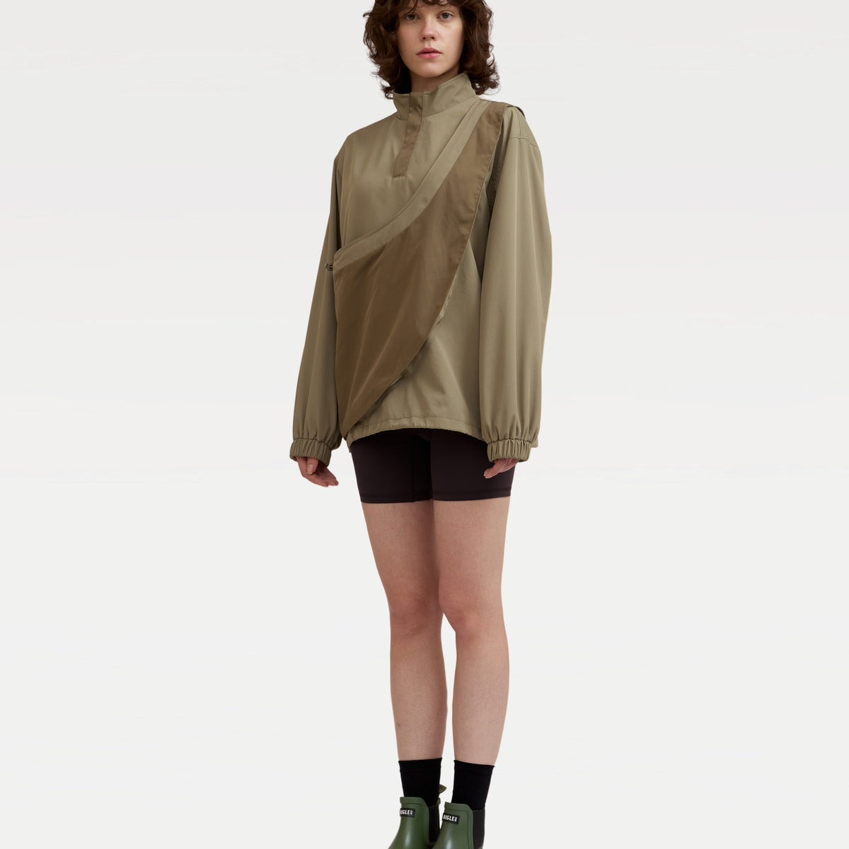 【Olive】Kangaroo Pouch Unisex Outdoor Waterproof Jacket – Riikyu