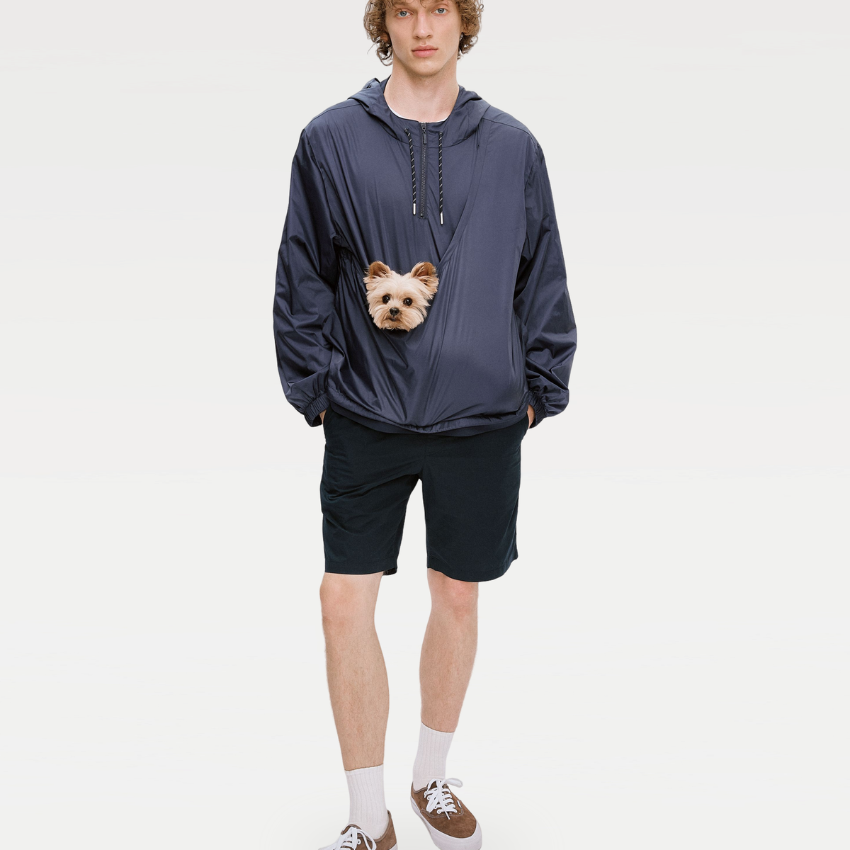 Riikyu -【Multi-colour】Kangaroo Pouch Unisex Solid Hooded Jacket